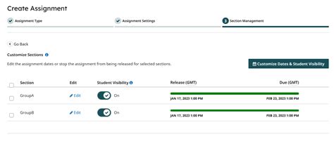 Creating Assignments For Sections In Gradescope Staff Guide Digital