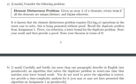 Solved A 2 Marks Consider The Following Problem Element