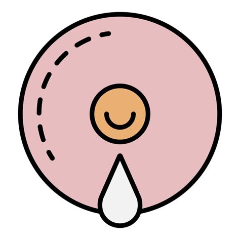 Gota De Leche Icono De Pecho Contorno Gota De Leche Pecho Vector Icono
