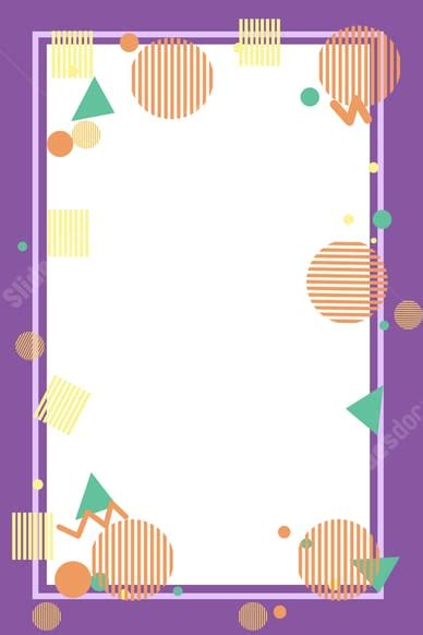 Memphis Style Geometric Dialogue In Purple Tone Page Border Background