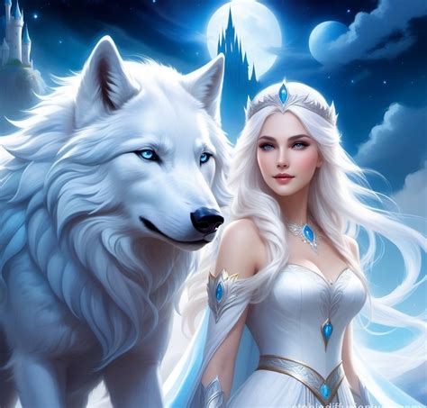 Download Ai Generated Wolf Princess Royalty Free Stock Illustration