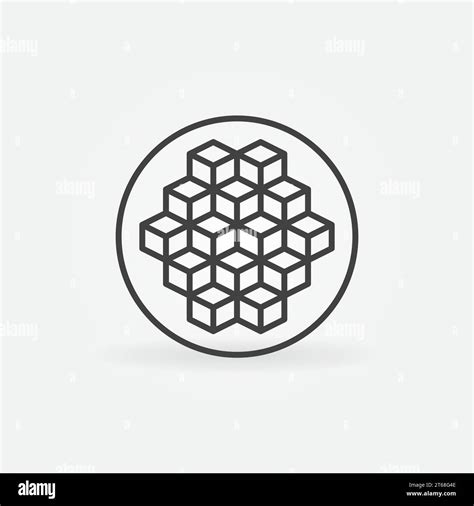 Blockchain Blocks Vector Concept Round Icon Or Block Chain