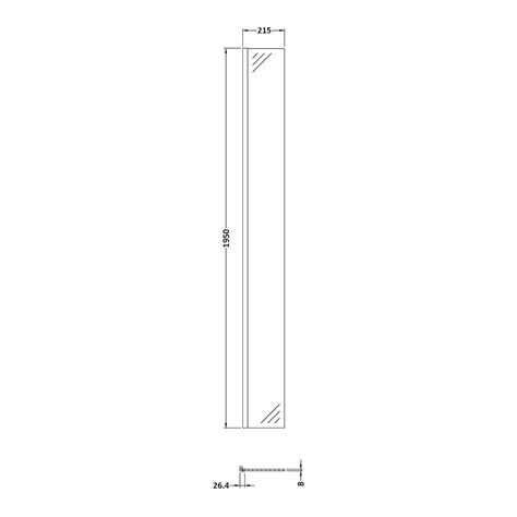 Hudson Reed Wetroom Return Shower Screen With Fixed Brushed Brass