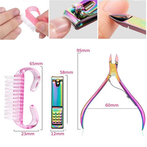 Badu Bg Професионални нокти Избутвач на кутикула Щипки Ножици за маникюр Резачка Тример Пинцети