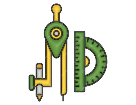 Premium Vector 3d Compass Ruler Illustration Vector Design