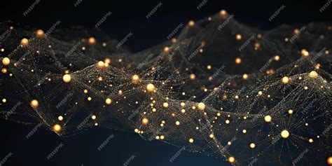 Premium Photo Ai Generated Ai Generative Abstract Network Atom Abstract Decoration Space