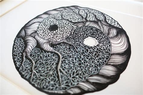 Yin Yang Tree Of Life Print Of My Drawing Etsy