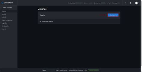 Crear Un Usuario En El Panel De Control CloudPanel DonWeb