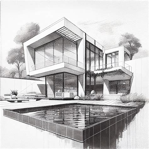 Dibujo De Diseño De Casa De Arquitectura