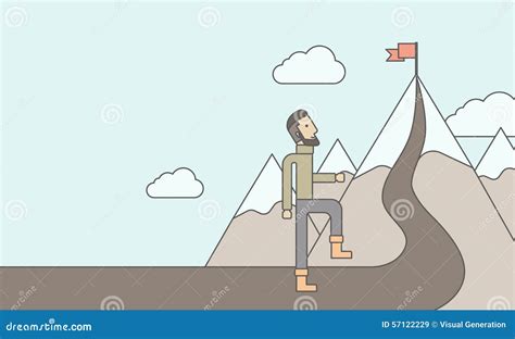 Zakenman Die Zijn Zak Houden Vector Illustratie Illustration Of