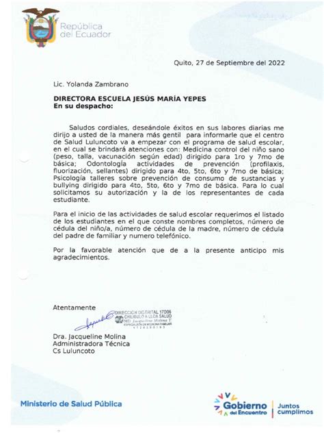 Oficio Solicitud De Serviciosoficio Ejemplo