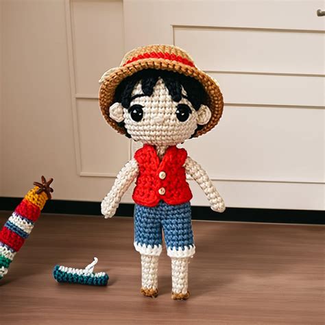 Luffy Crochet Doll Amigurumi Pattern Only English Etsy