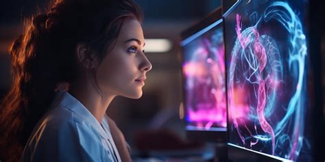 Premium Ai Image A Specialist In Neurology Examines Brain Scans On A