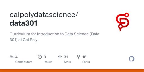 Github Calpolydatasciencedata301 Curriculum For Introduction To