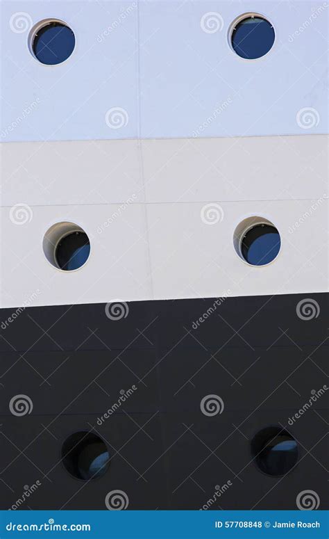 Cruise Ship Side Portholes Stock Photo Image Of Voyage 57708848