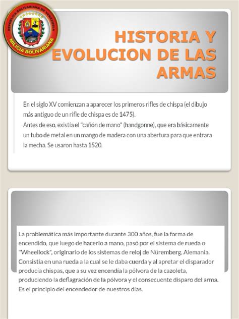 Historia Y Evolucion De Las Armas Pdf