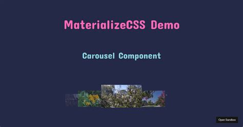 Materialize Css Demo Codesandbox
