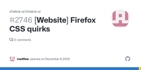 Website Firefox CSS Quirks Issue Chakra Ui Chakra Ui GitHub