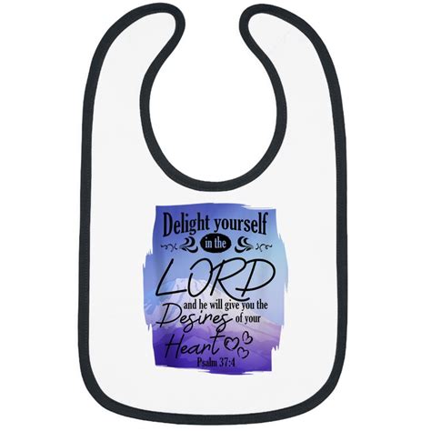 Bible Verse God Hearts Desires Psalm 374 Inspirational Bibs Sold By