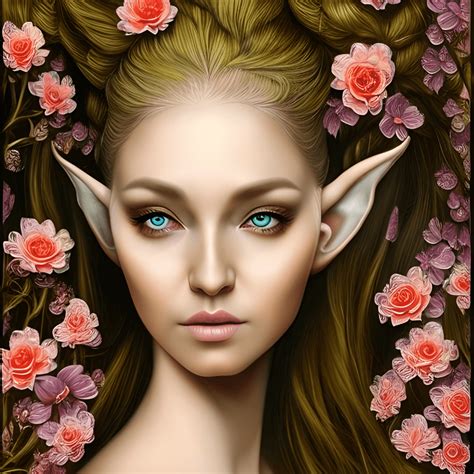 32k Intricate Detailed Beautiful Female Elf With Pointed Ears Karol Bak