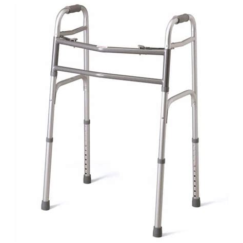 Medline Bariatric 2 Button Folding Walker Mds86410xw The Home Depot