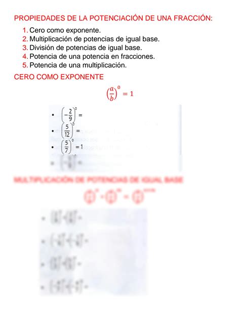 SOLUTION Tema Potenciaci N De Fracciones Studypool