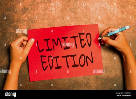 Text Caption Presenting Limited Edition Word Written On Produced In