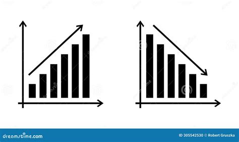 Ascending And Descending Chart Stock Vector Illustration Of Growth