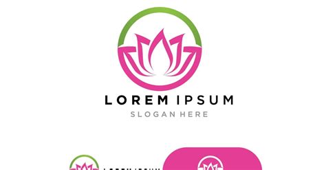Lotus Yoga Logo Design Stock Human Meditation In Lotus Flower Vector 3