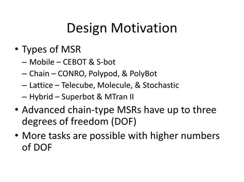 Ppt Modred A Modular Self Reconfigurable Robot For Autonomous Exploration Powerpoint