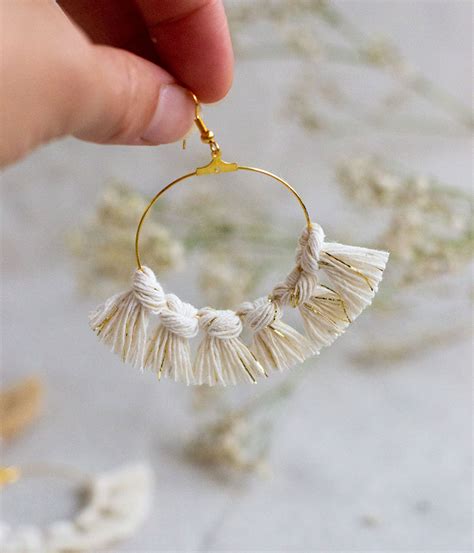 Boucles d oreilles macramé Moot Créations