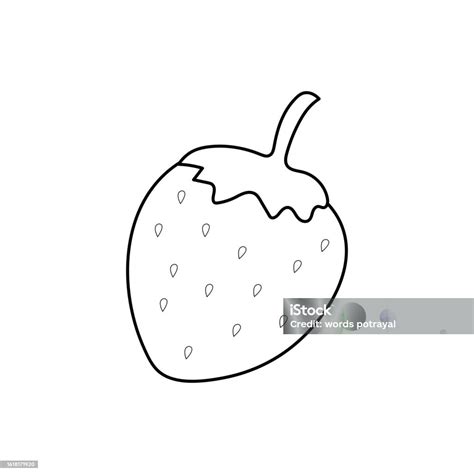 白い背景に手描きの子供描画漫画ベクターイラストストラベリーフルーツアイコン みずみずしいのベクターアート素材や画像を多数ご用意