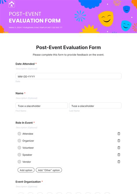 Free Activity Evaluation Template To Edit Online