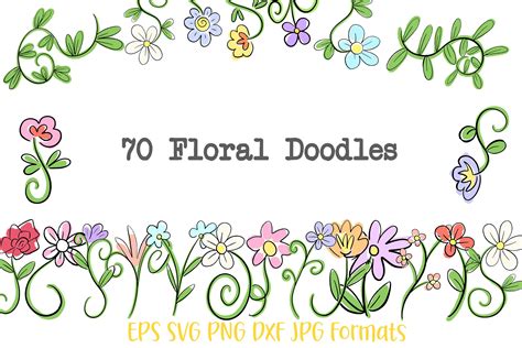 Flower Doodles Border