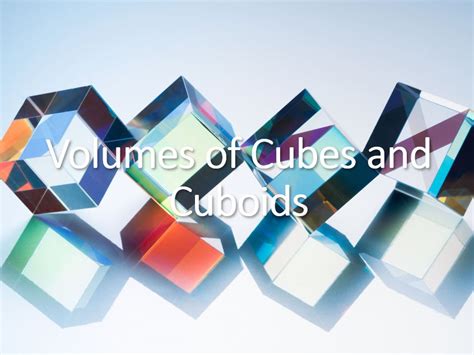 Volumes Of Cubes And Cuboids Teaching Resources