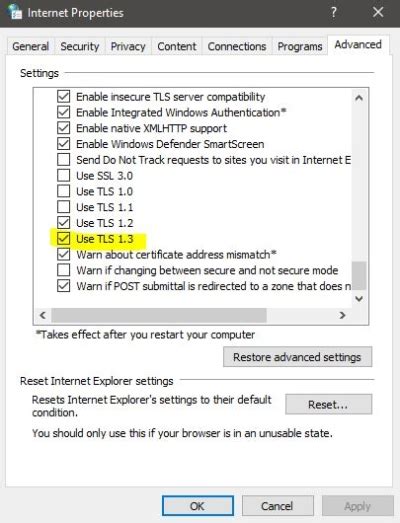 How To Enable TLS In Windows Technoresult