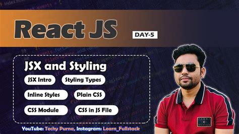 Reactjs Day 5 Jsx And Styling In React Inline Styles Plain Css Css Modules Css In Js