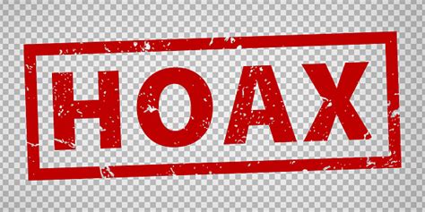 투명한 배경에 사기 우표 디자인 빨간색에 Hoax라는 단어가 있는 그런 지 고무 도장 플랫 디자인 벡터 일러스트 레이 션