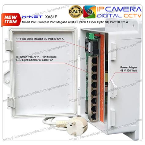 Jual Poe Switch 8 Port Uplink 1 FO SC Port 20 Km For CCTV 120 Watt Kab Jember IPCAMERA