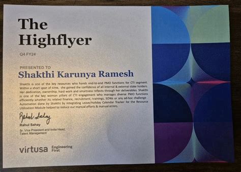 karunya ramesh on linkedin projectmanagement recognition lifeatvirtusa milestones grateful
