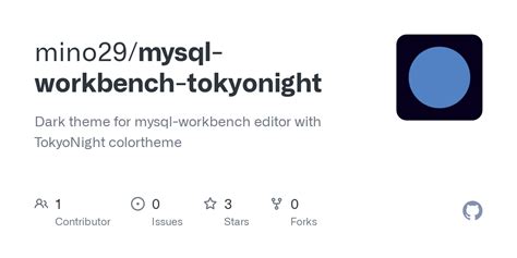 GitHub Mino Mysql Workbench Tokyonight Dark Theme For Mysql Workbench Editor With