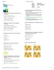 Waves Quiz BrainPOP Pdf 3 26 2020 Waves Quiz BrainPOP Date Name