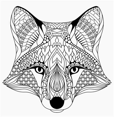 Zen Fox Face Coloring Pages Mandalas Painting Mandalas Drawing