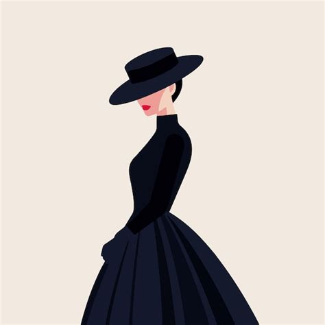 Premium Vector Elegant Woman Flat Illustration Vector
