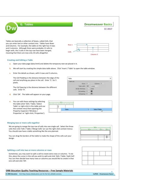 dreamweaver cc 2017 basics orb education australia