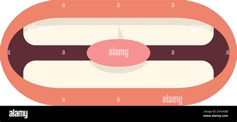 This Cartoon Mouth Is Biting Down With Its Teeth Showing Stock Vector