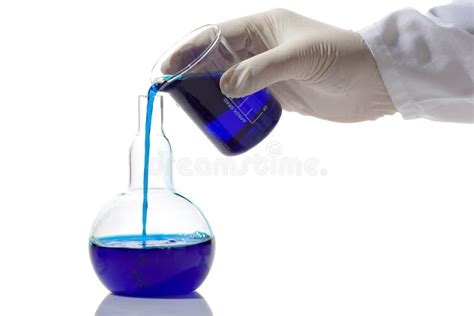 Lab Worker Mixing Chemicals Stock Image Image Of Equipment Bottle