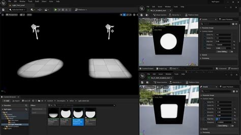 Unreal Engine Light Material Functions Radial And Square Gradient Light Material Function