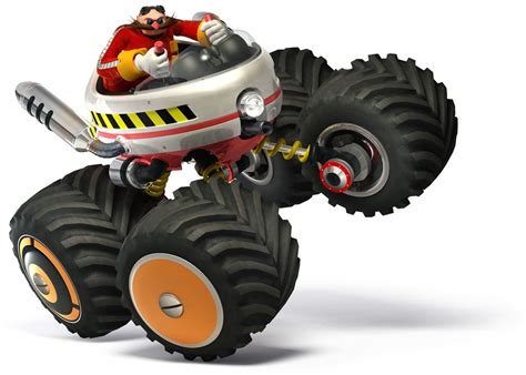 Eggman And Vehicle Characters And Art Sonic And Sega All Stars Racing