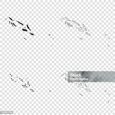 Cartes Des Îles Salomon Pour La Conception Noir Contour Mosaïque Et